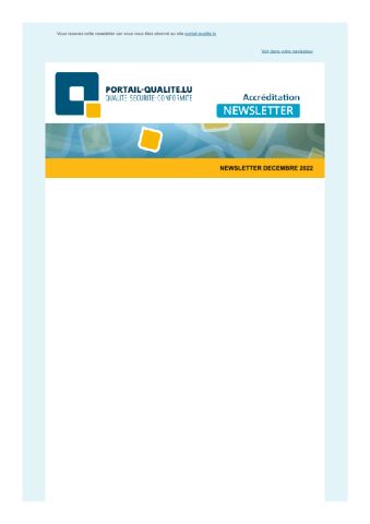 Newsletter Accréditation Décembre 2022 — Portail Qualité - Luxembourg